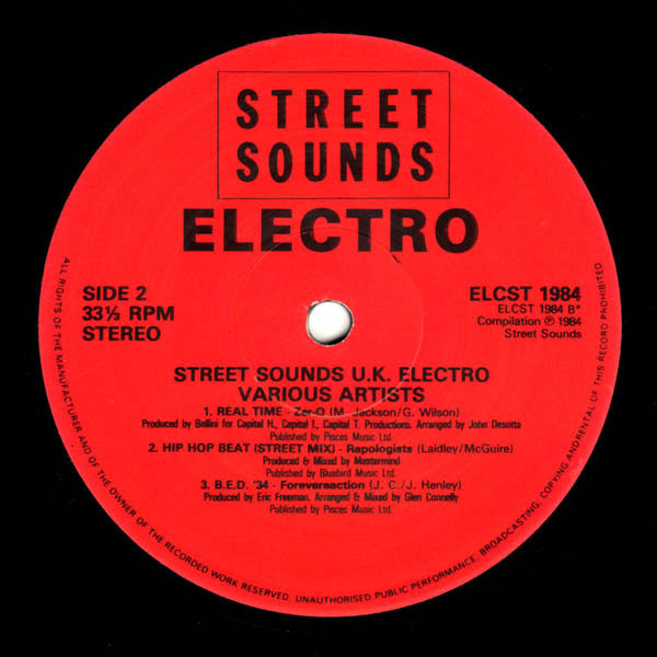 Various - Street Sounds UK Electro 12" ELCST1984 Street Sounds ...